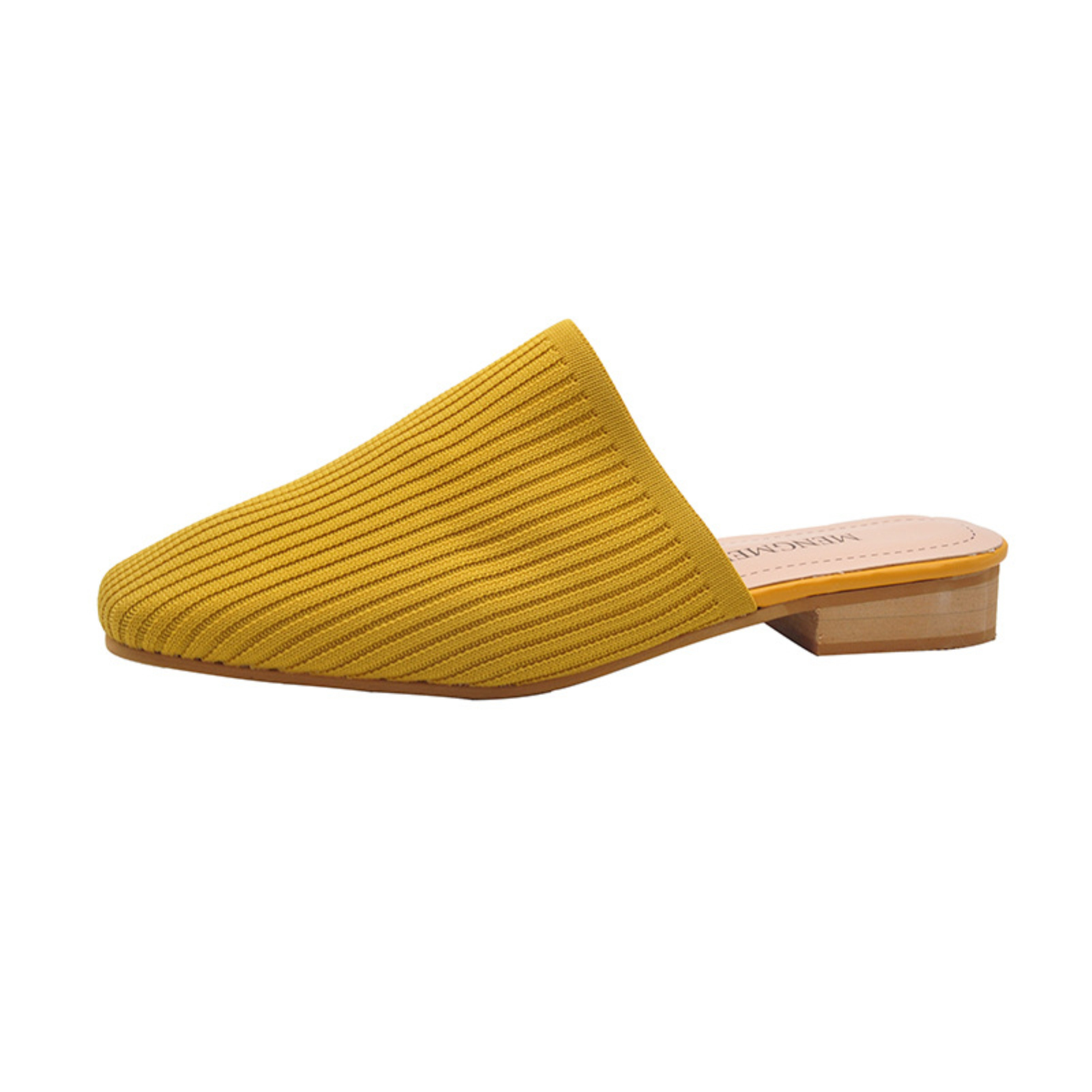 huanledash Women Knitted Closed Toe Mules Loafers Slip-on Backless ...