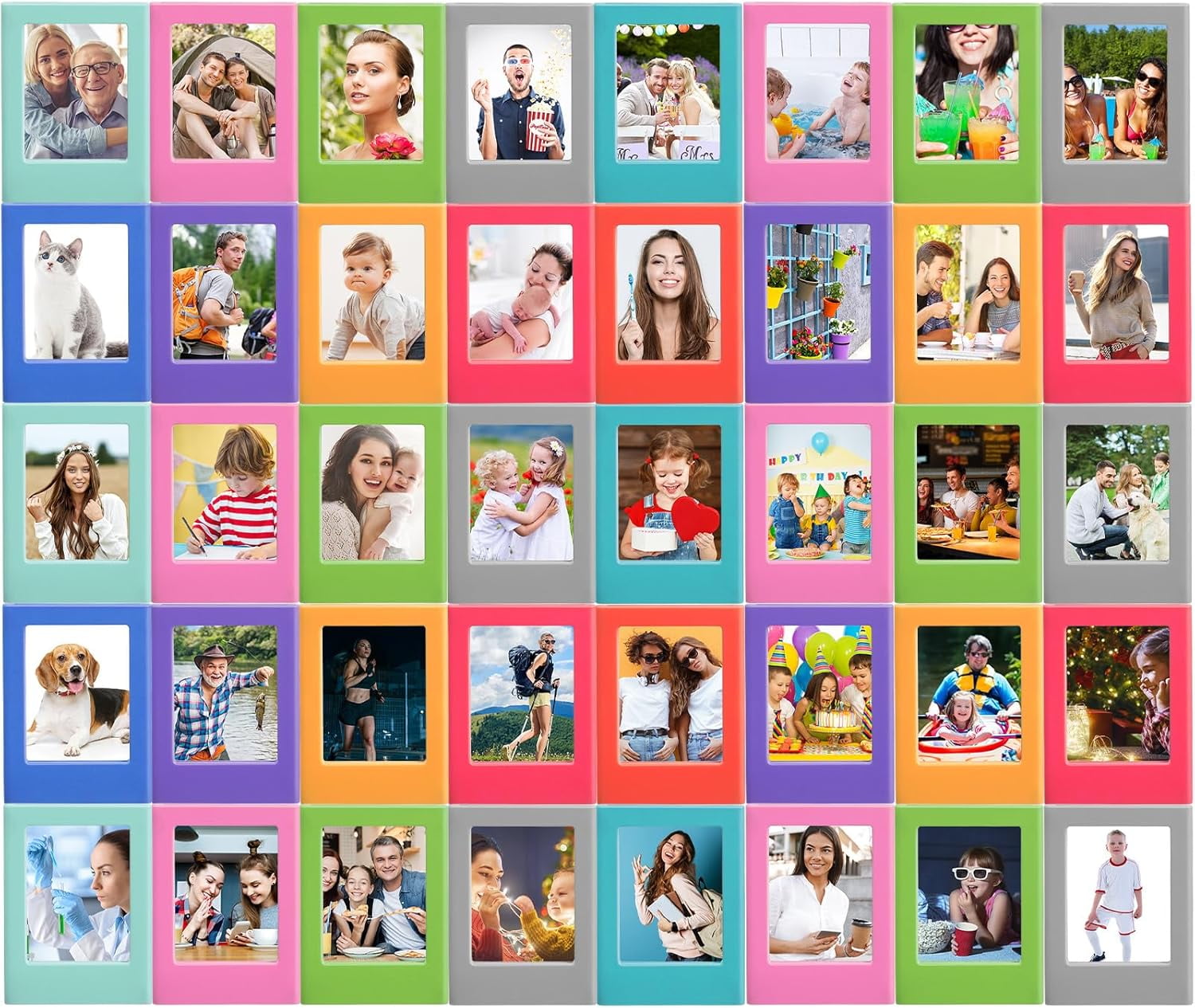 sxdubvg 20 Packs Magnetic Photo Picture Frame Cute Mini Table Photo ...