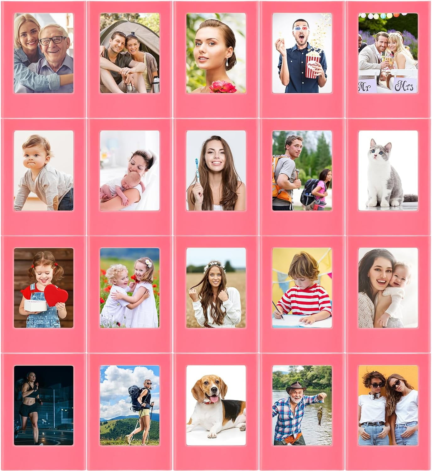 sxdubvg 20 Packs Magnetic Photo Picture Frame Cute Mini Table Photo ...