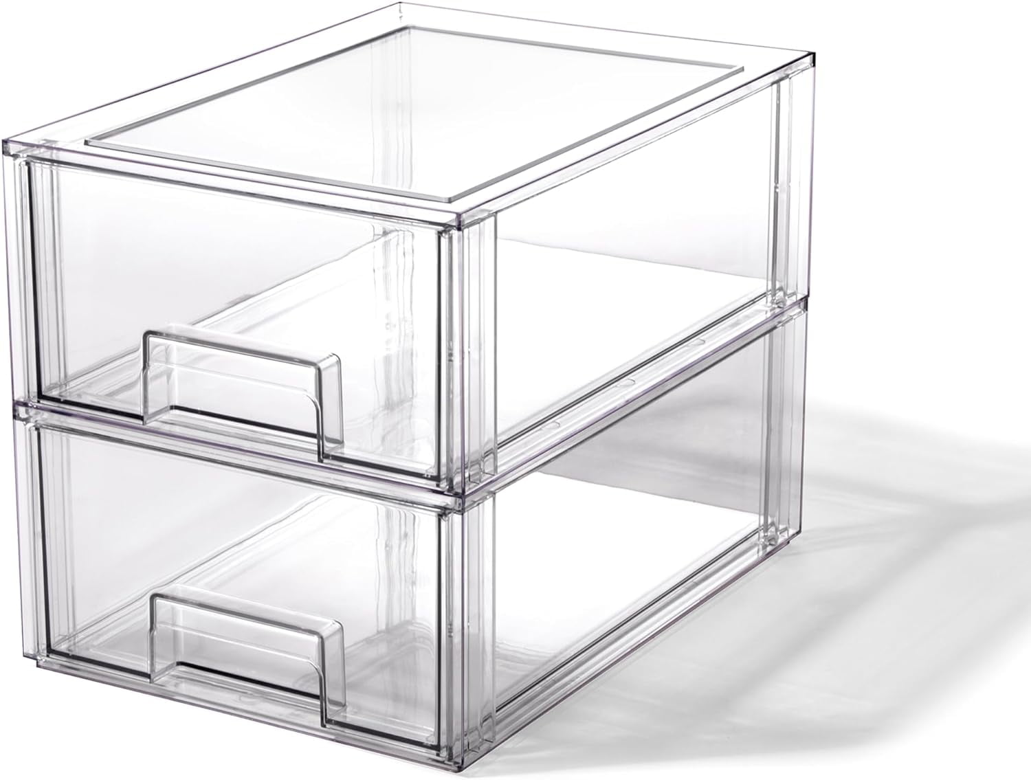 hubfctd | Stackable Storage Drawers Small - 2 Pack Clear | THE CRATE ...