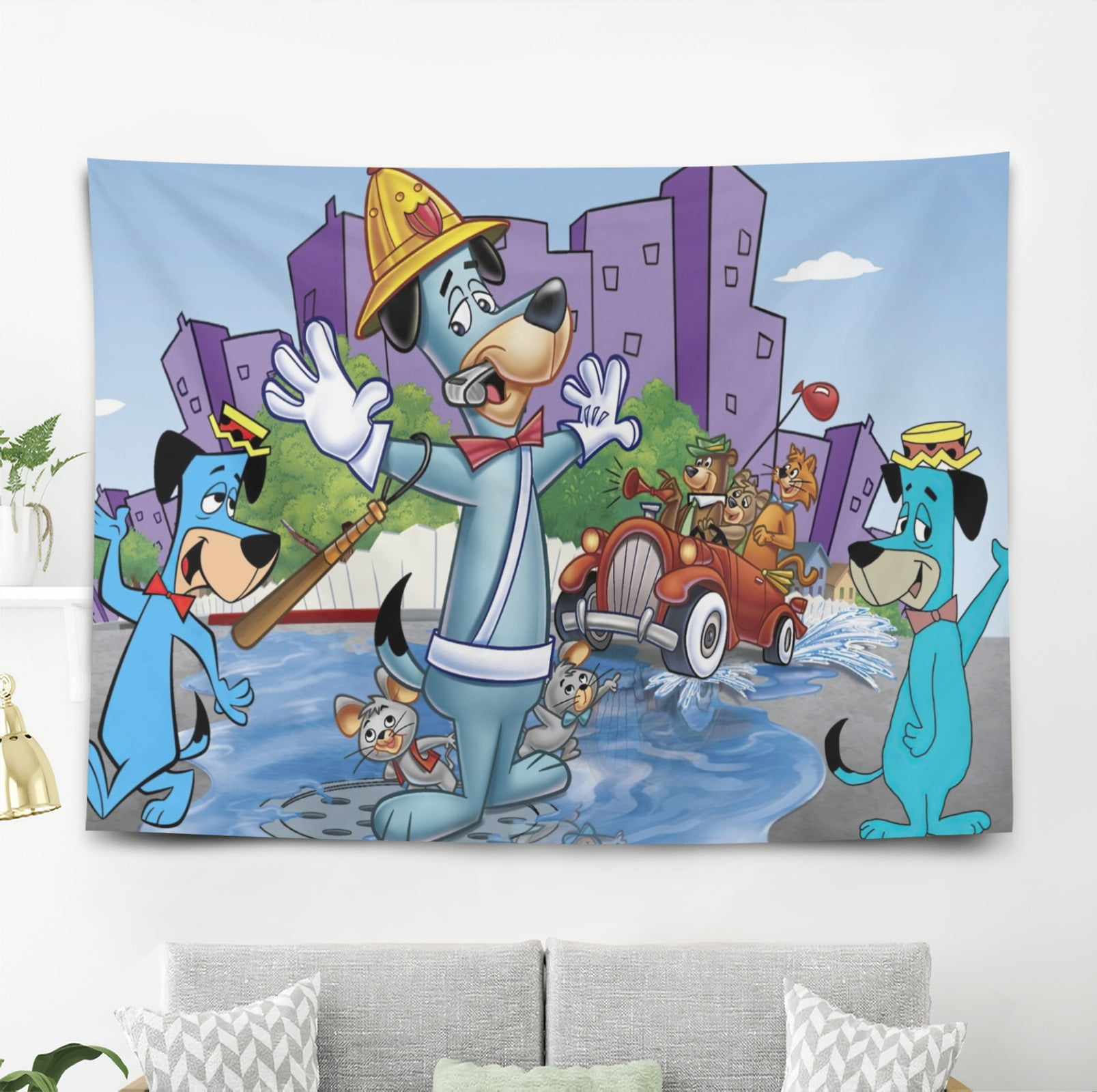 huckleberry hound Tapestry Gift Wall Hanging Backdrop for Room Bedroom ...
