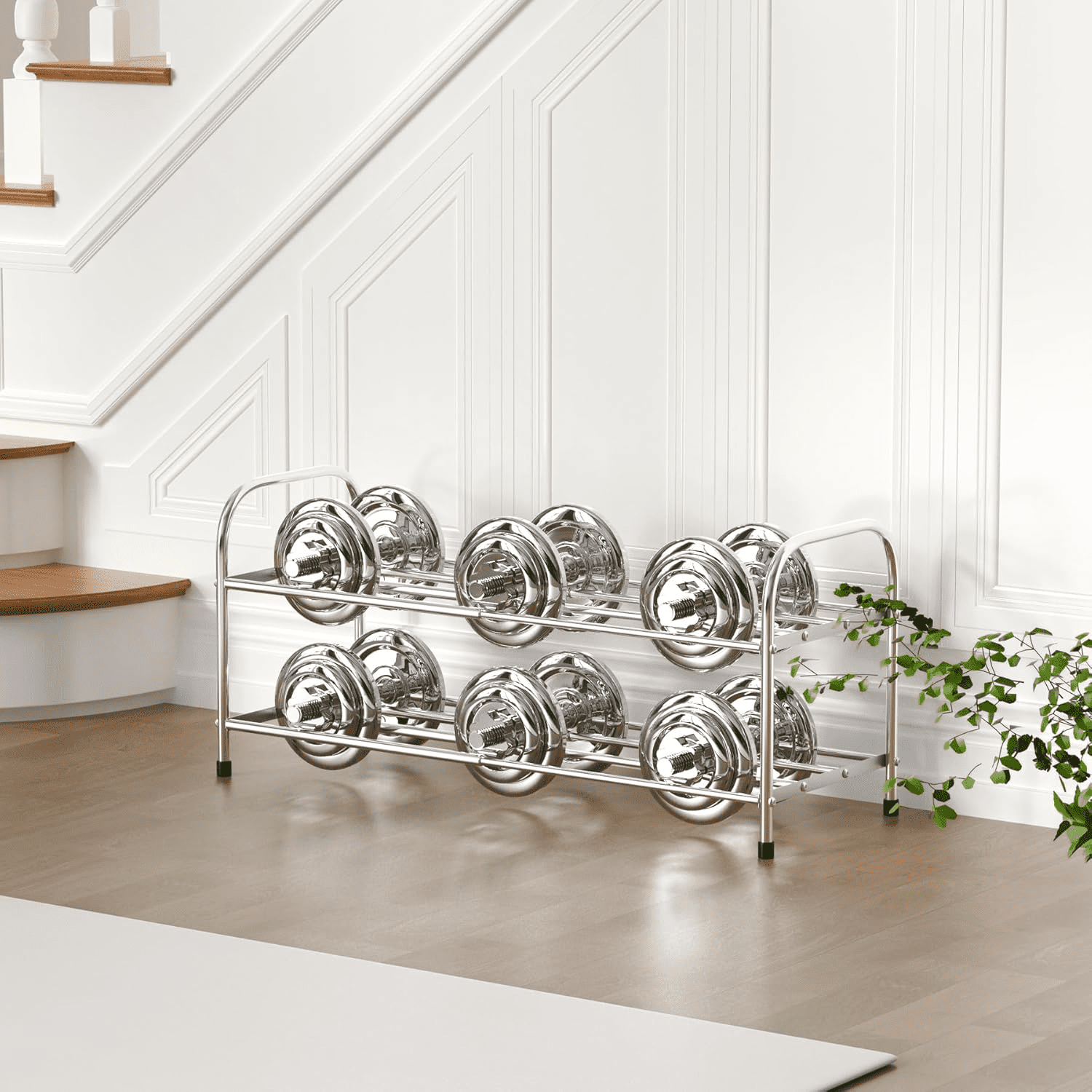 hujikou 3 Tier Expandable Shoe Rack for Closet Stainless Steel Shoe ...