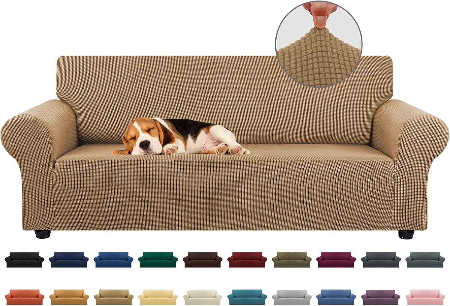 hujikou Stretch Sofa Cover Slipcover ，Couch Covers for 3 Couch Sofa pet ...