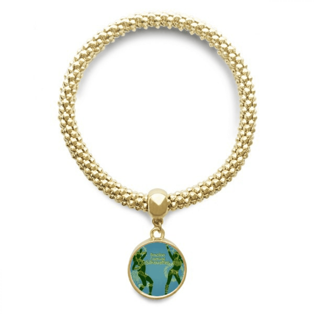 hula outline brazilian brazil cultural en bracelet round pendant ...