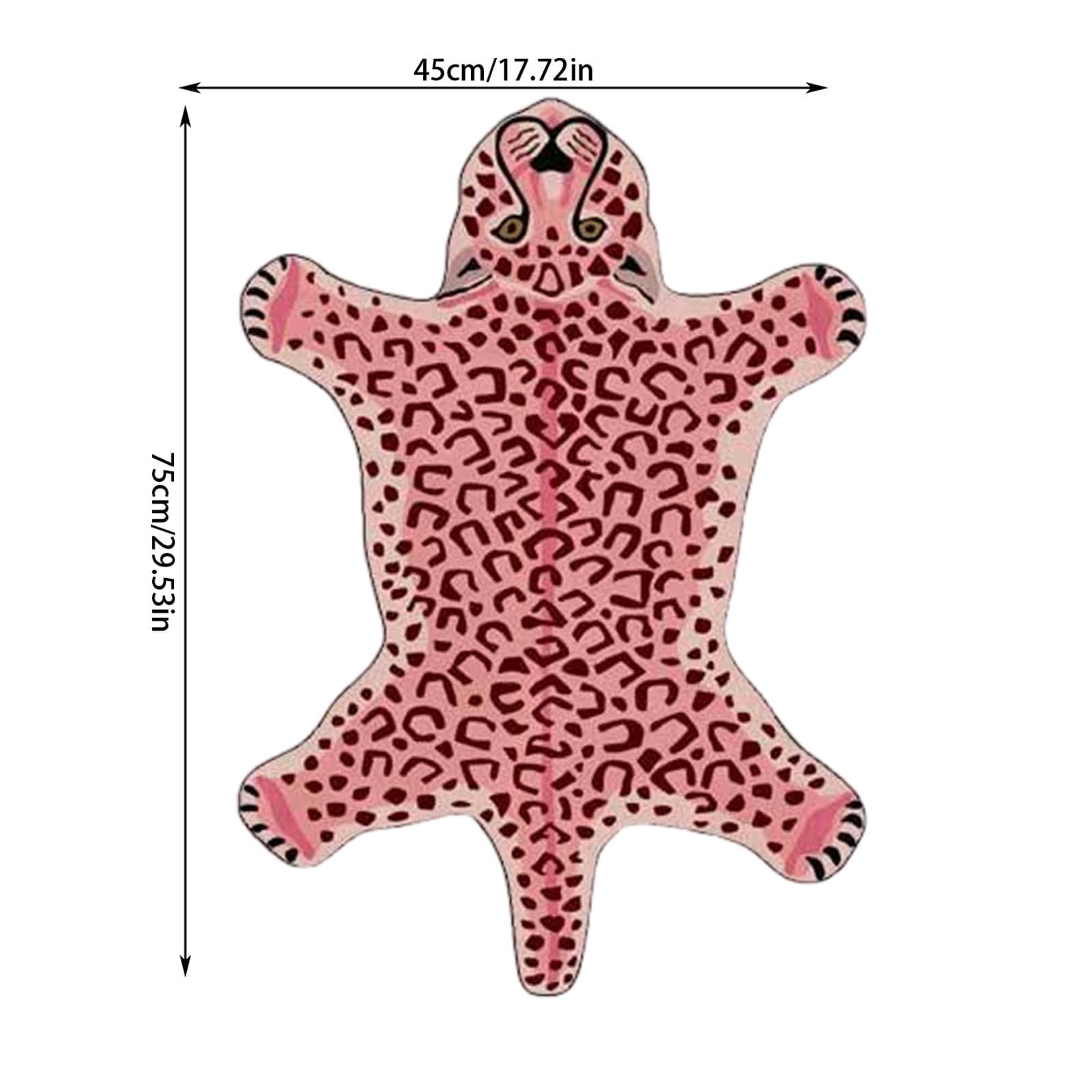 hulanddfd 29.53x17.72in Leopard Rug Microfiber Faux Animals Bath Mats ...
