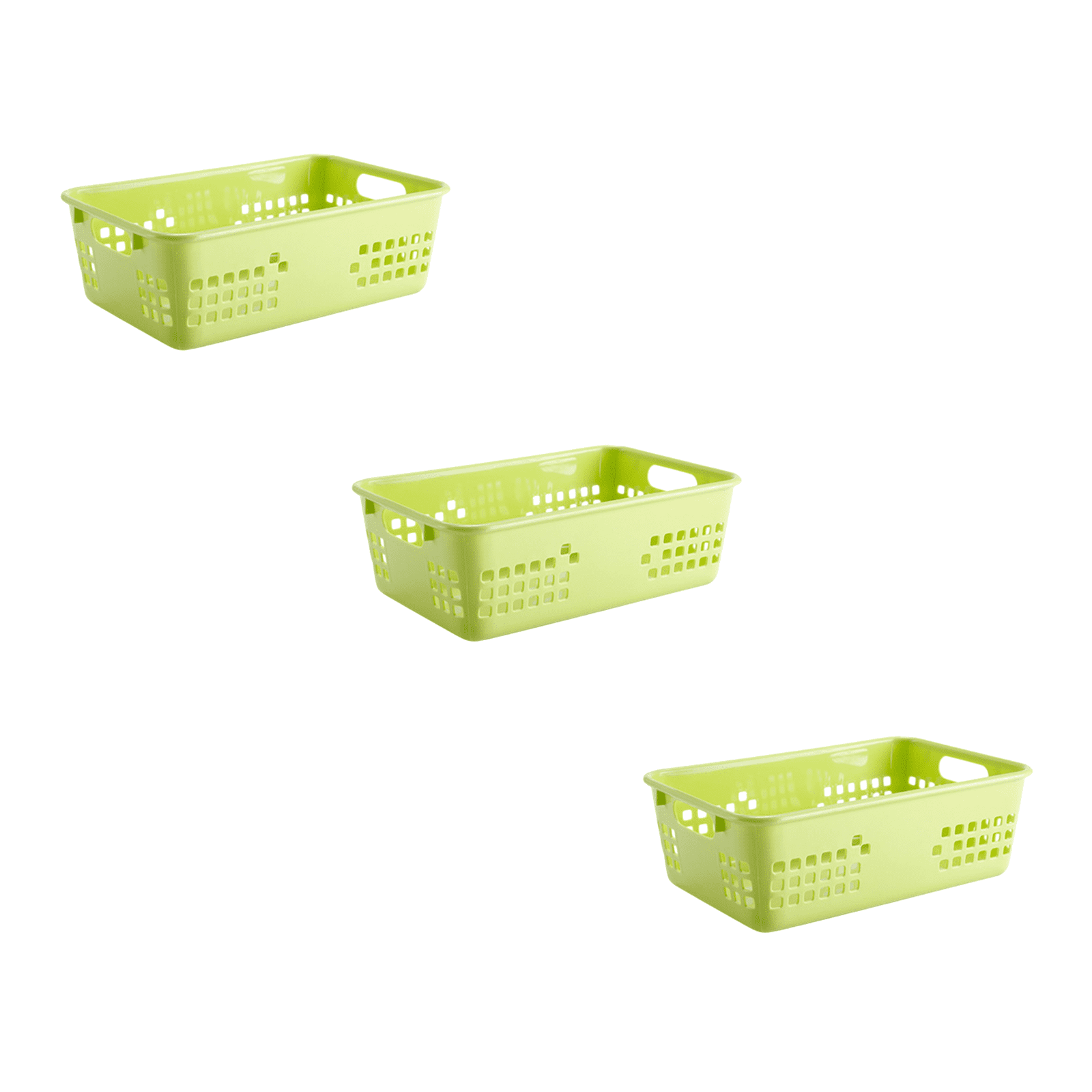 hulanddfd 2pcs Plastic Storage Baskets with Handles, Colorful Small ...