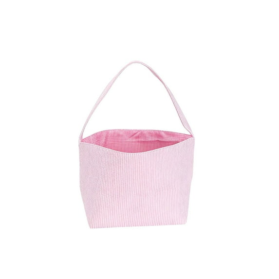 hulanddfd Easter Bunny Basket, Pink Large Capacity Canvas Handbasket ...