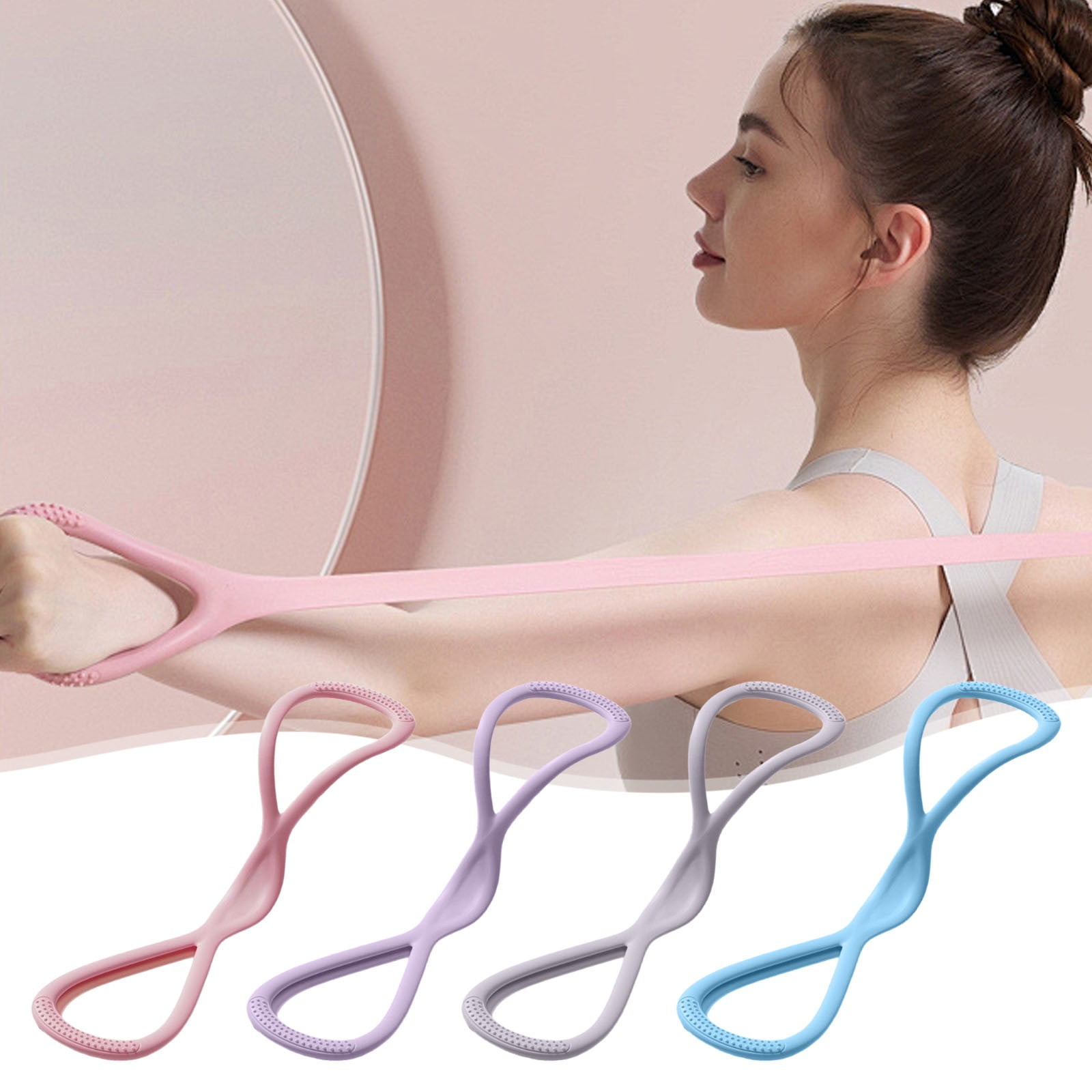 hulanddfd Figures 8 Resistance Bands, 18.1x4.5in Silicone Pull Rope ...