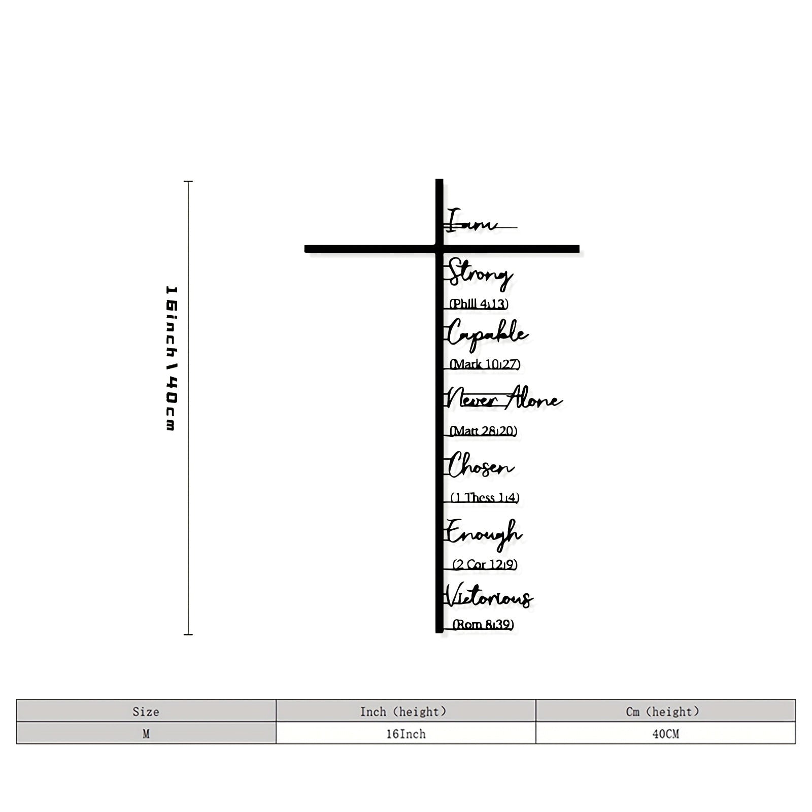 hulanddfd Metal Cross Wall Decor, Cross with Letters Patterns Designs ...