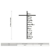 hulanddfd Metal Cross Wall Decor, Cross with Letters Patterns Designs ...