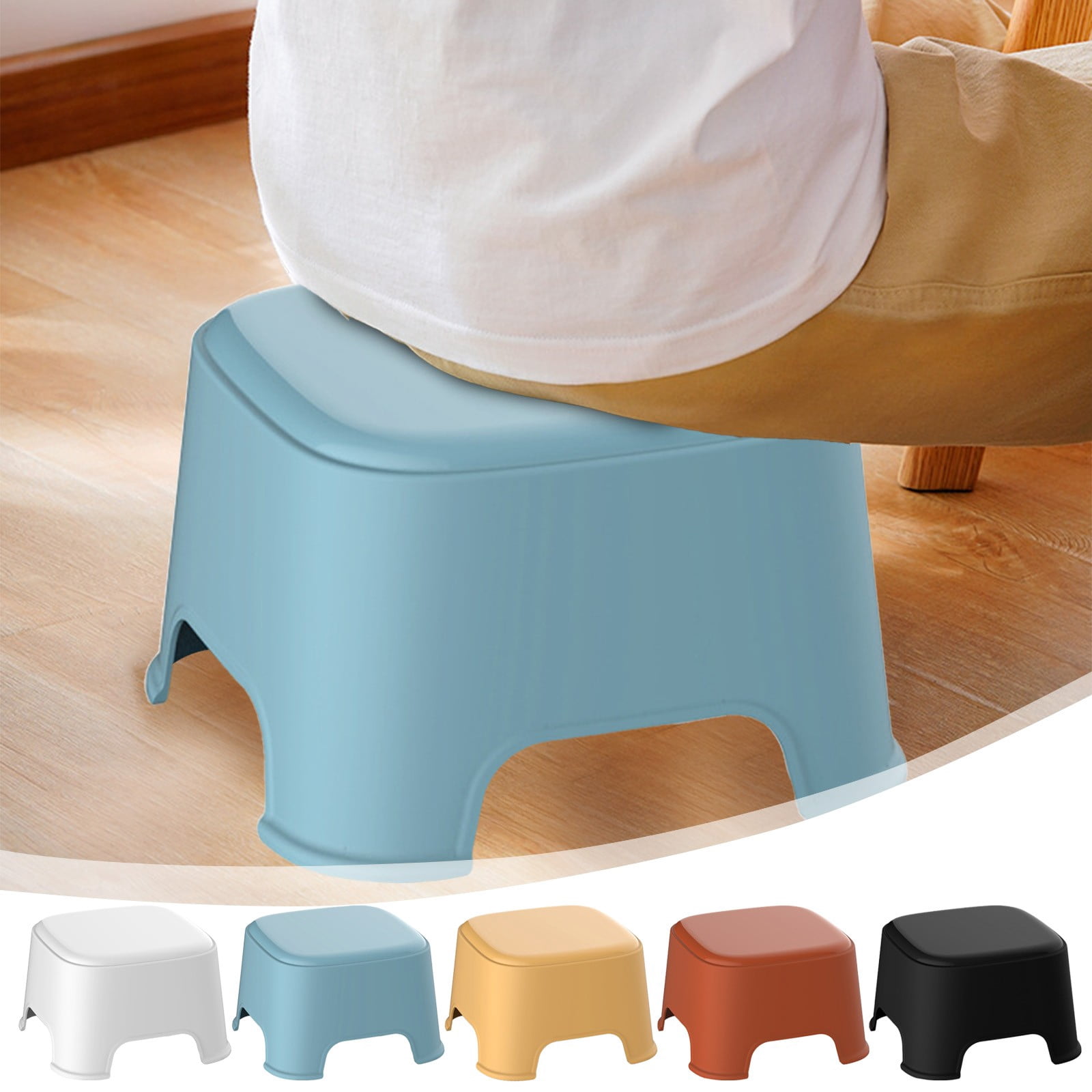 hulanddfd Step Stools Plastic Foot Stools Non-Slip Shoe Changing Stool ...