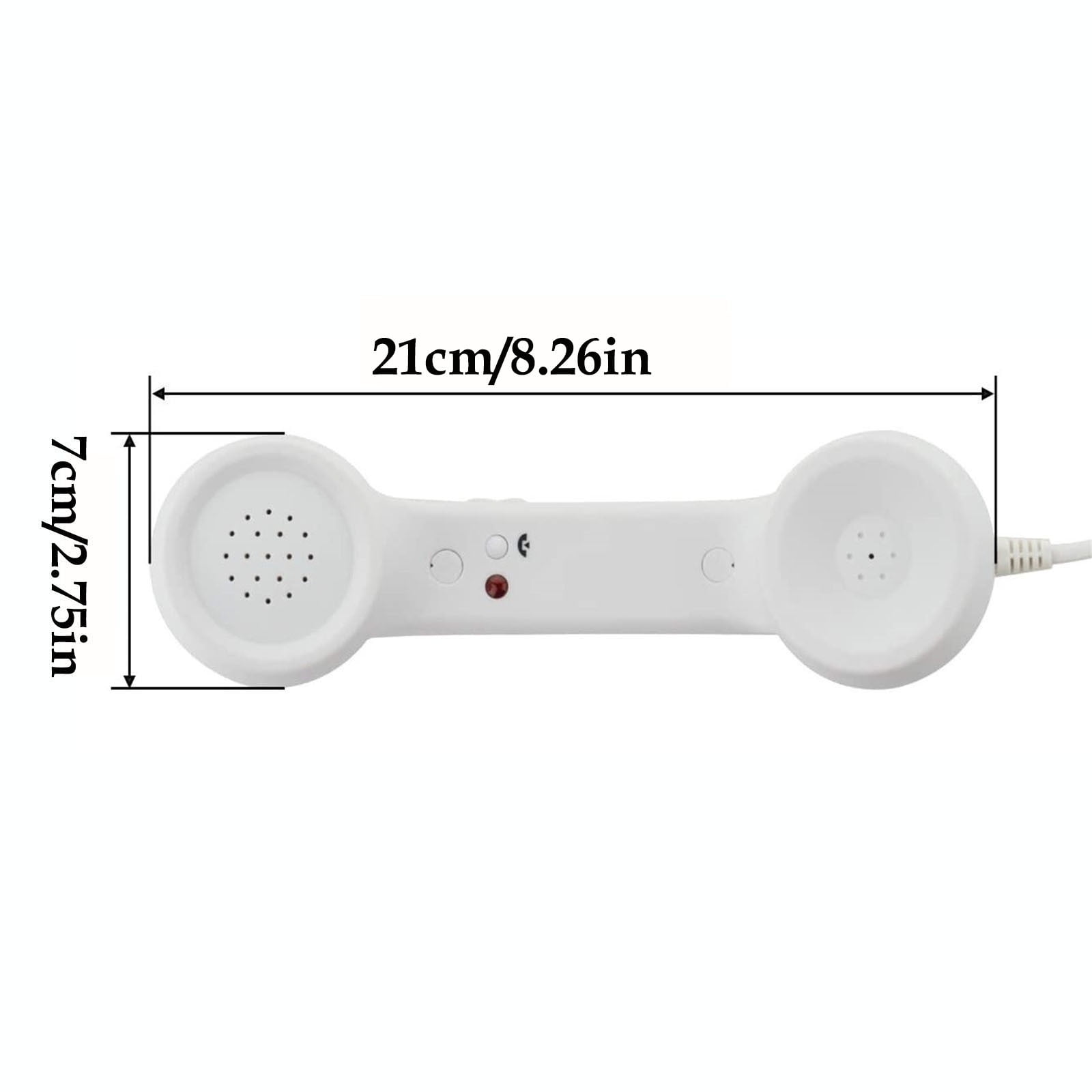 hulanddfd Vintage Phone Handset, White 8.26x2.75in Wiresd Type-C ...