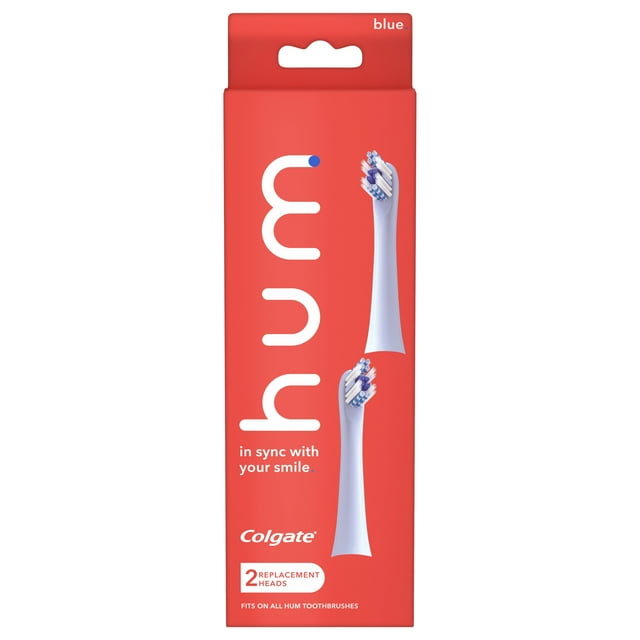 hum by Colgate Replacement Toothbrush Heads, Blue hum Replacement Heads ...