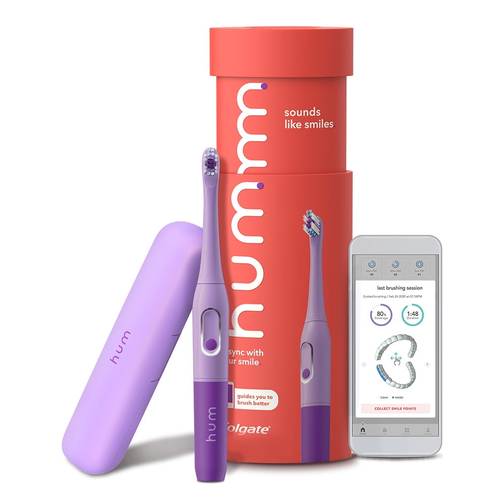 hum by Colgate Smart Battery Toothbrush Kit, Sonic Toothbrush with ...