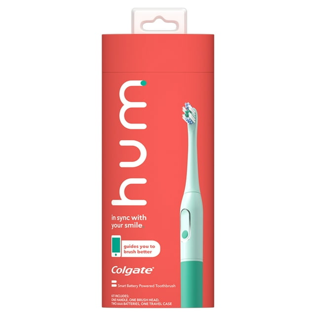 Colgate Hum Portable Smart Battery Sonic Toothbrush Kit, Teal with ...