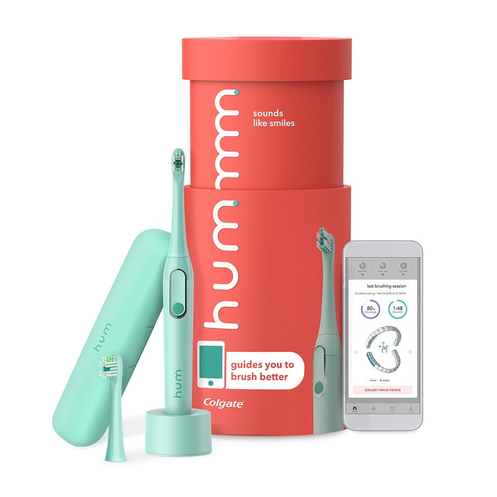 hum by Colgate Smart Electric Toothbrush Kit, Rechargeable Sonic ...