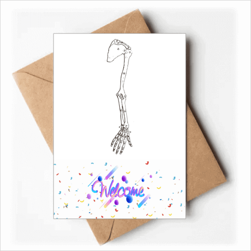human body sketch hand b arm Welcome Back Greeting Cards Envelopes ...