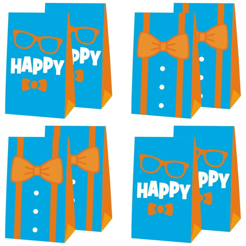 humicide 12 Pieces Orange TSF6 Blue Goodie Bags for Birthday Party ...