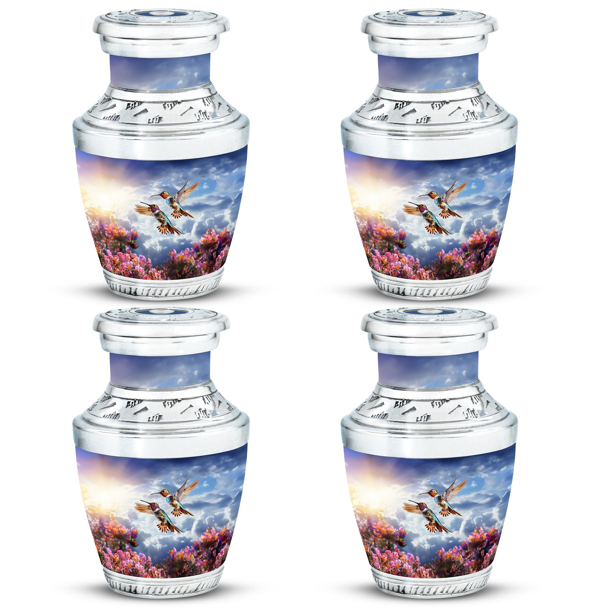 humming birds Modern Sleek Miniature Urn for Adult Farewell - Unique ...
