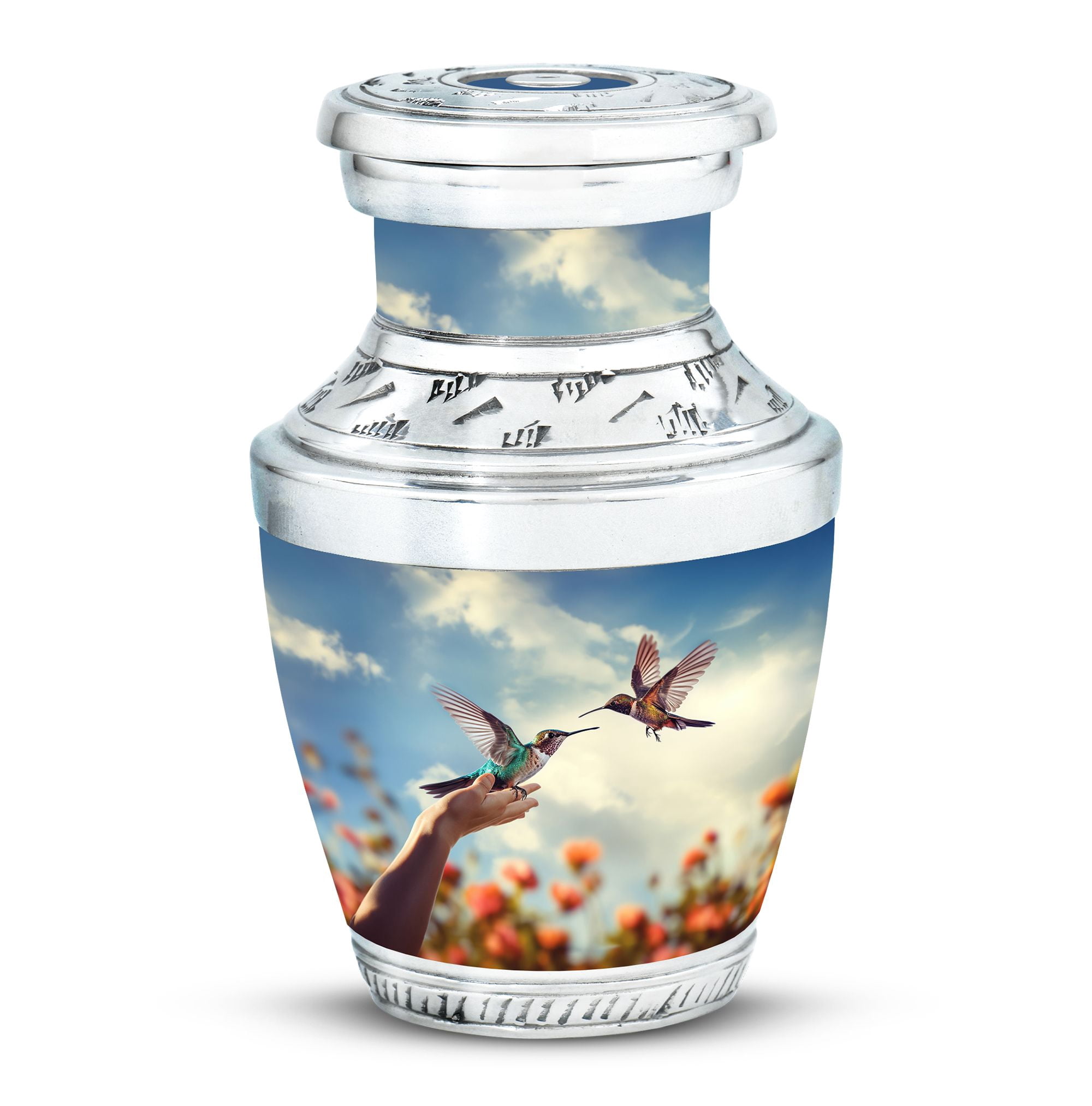 humming birds flying from hand Spirit Eternal Petite Urn - Immortal ...