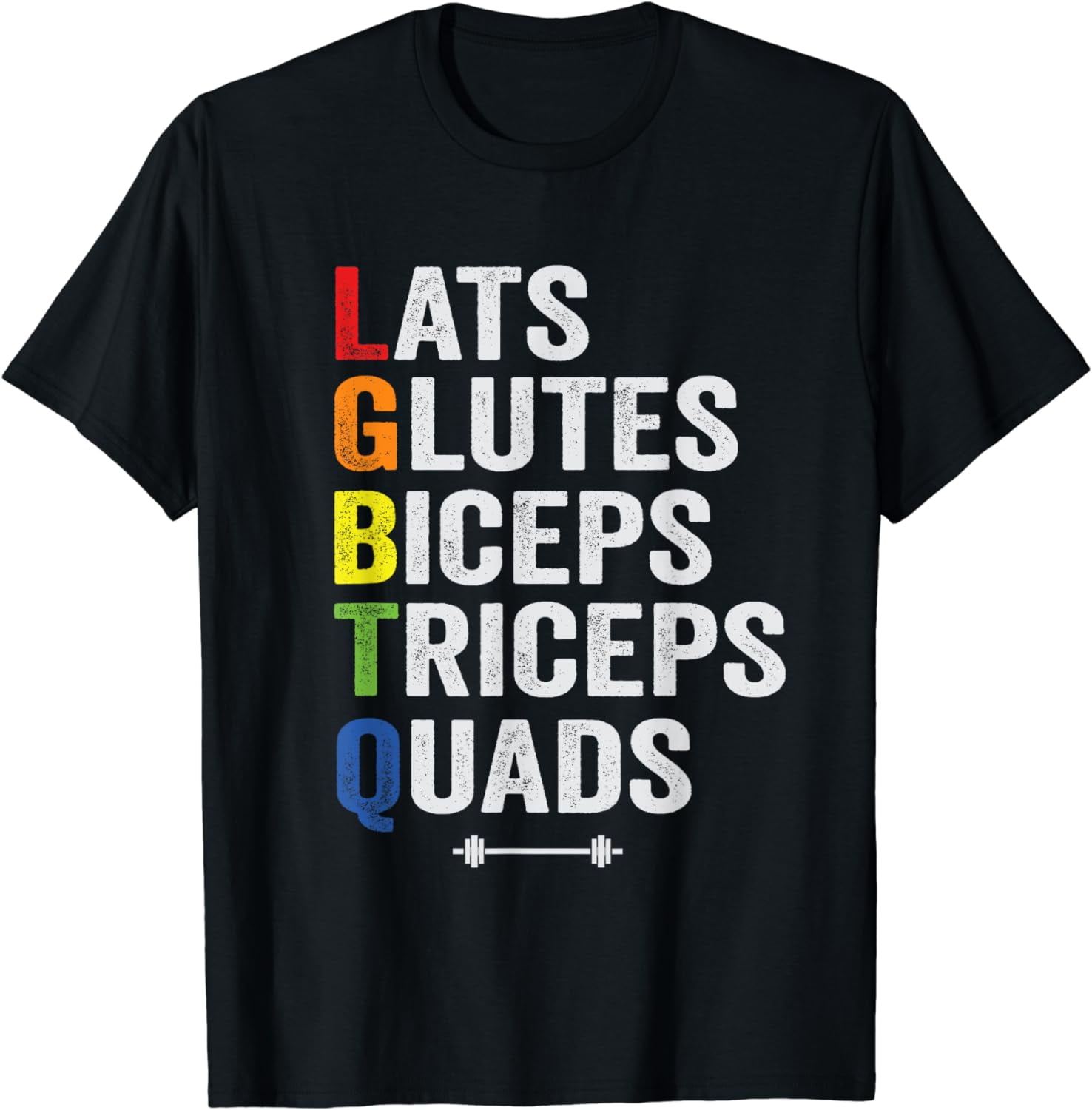 humorous bodybuilding pride fitness costume tee Funny LGBTQ Lats Glutes ...