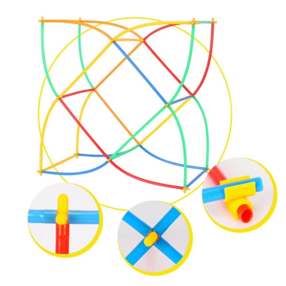 huntermoon 4D Space Straw Building Block Set Non-toxic Plastic Boys and ...