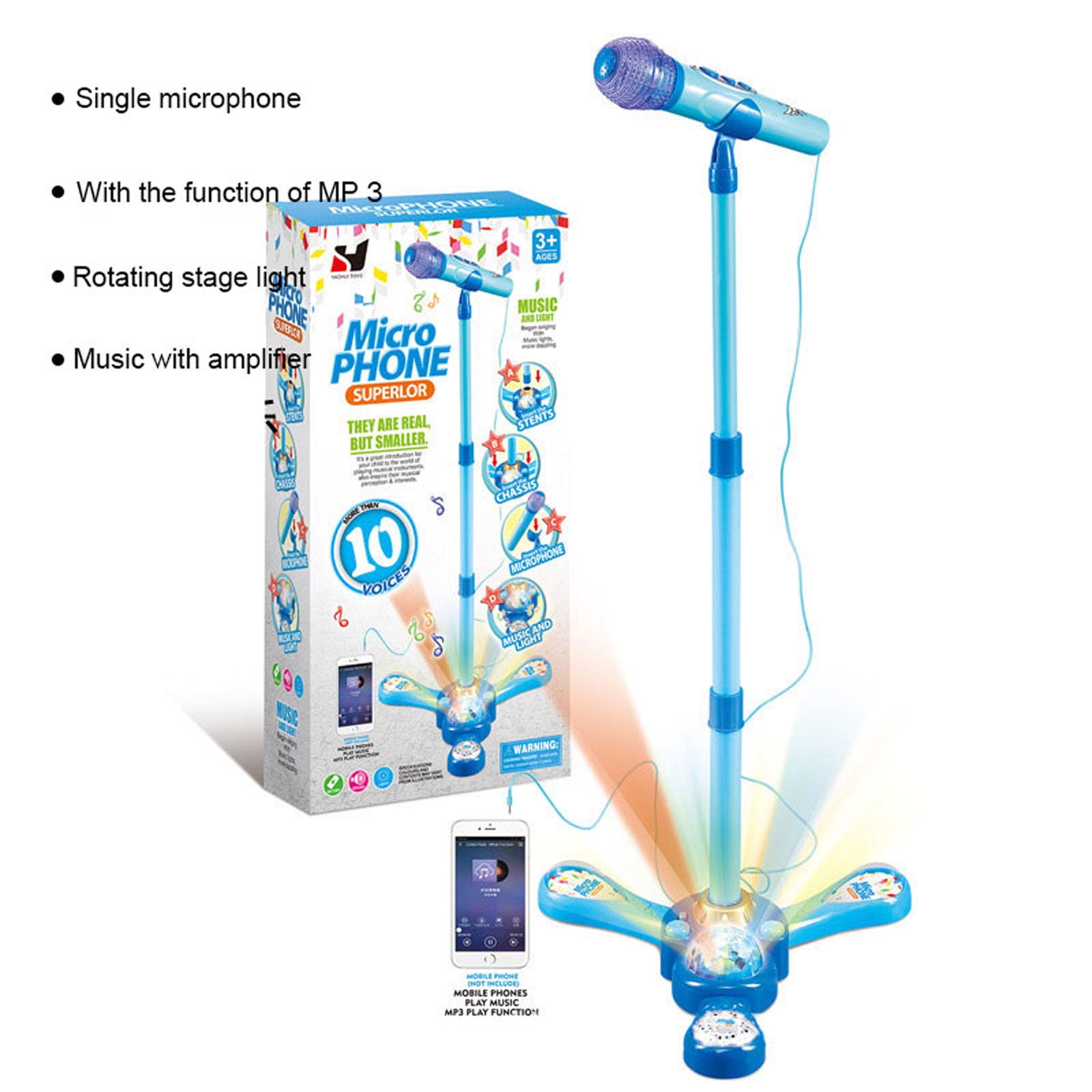 huntermoon Children's Karaoke Adjustable Stand Microphone Music ...