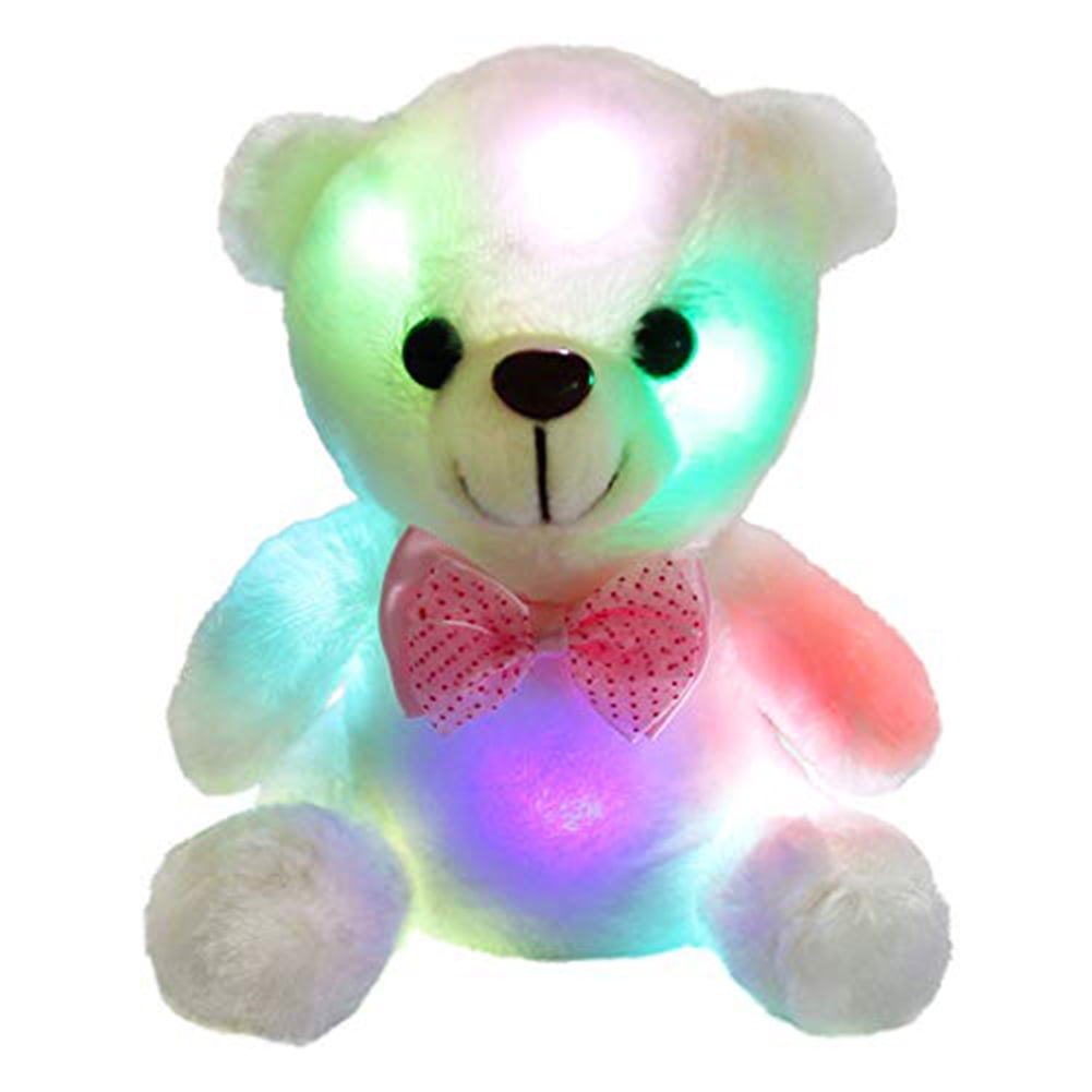 Huntermoon LED Glowing Bear Stuffed Doll, Pink Night Light Toy for ...