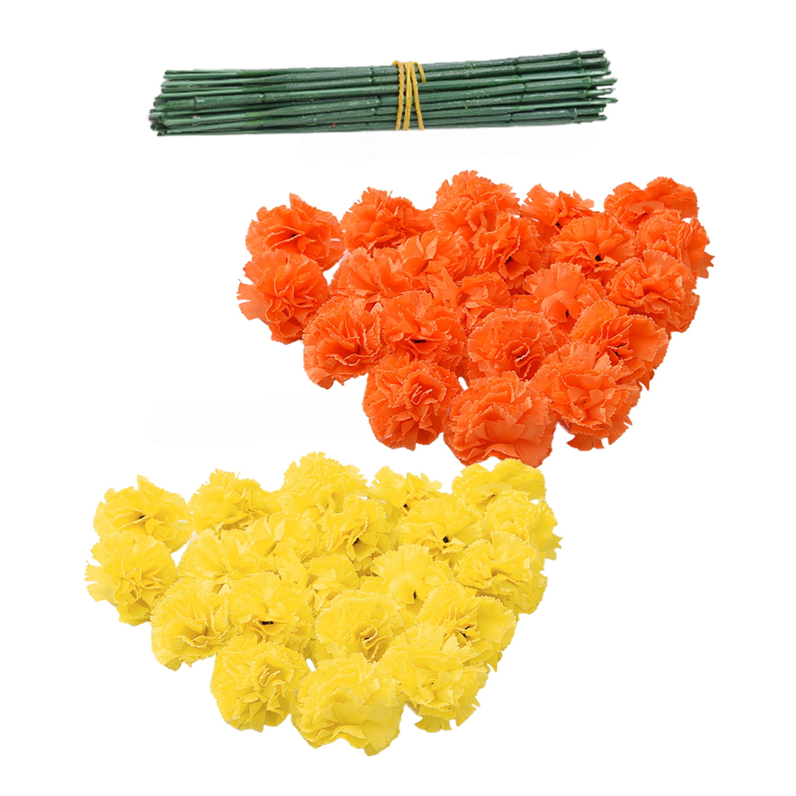huntermoon Simulation Marigold Silk Marigold Flower Head Bulk ...