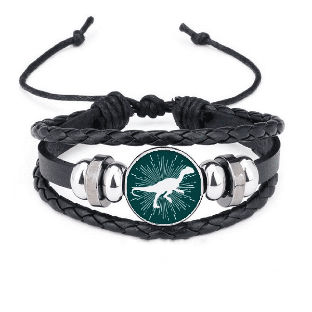 hunting meat tracking animals bracelet braided leather woven wristband ...