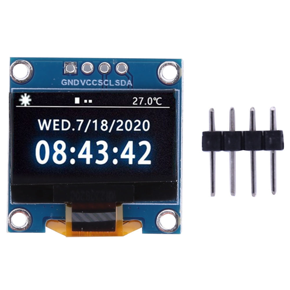 husxh 0.96inch Serial Port Screen Module White/Blue/Yellow Blue Display ...
