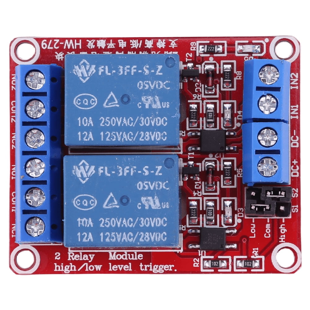 husxh 1 2 4 8 Channel High/Low Level Trigger Relay Module DC 5/12/24V ...
