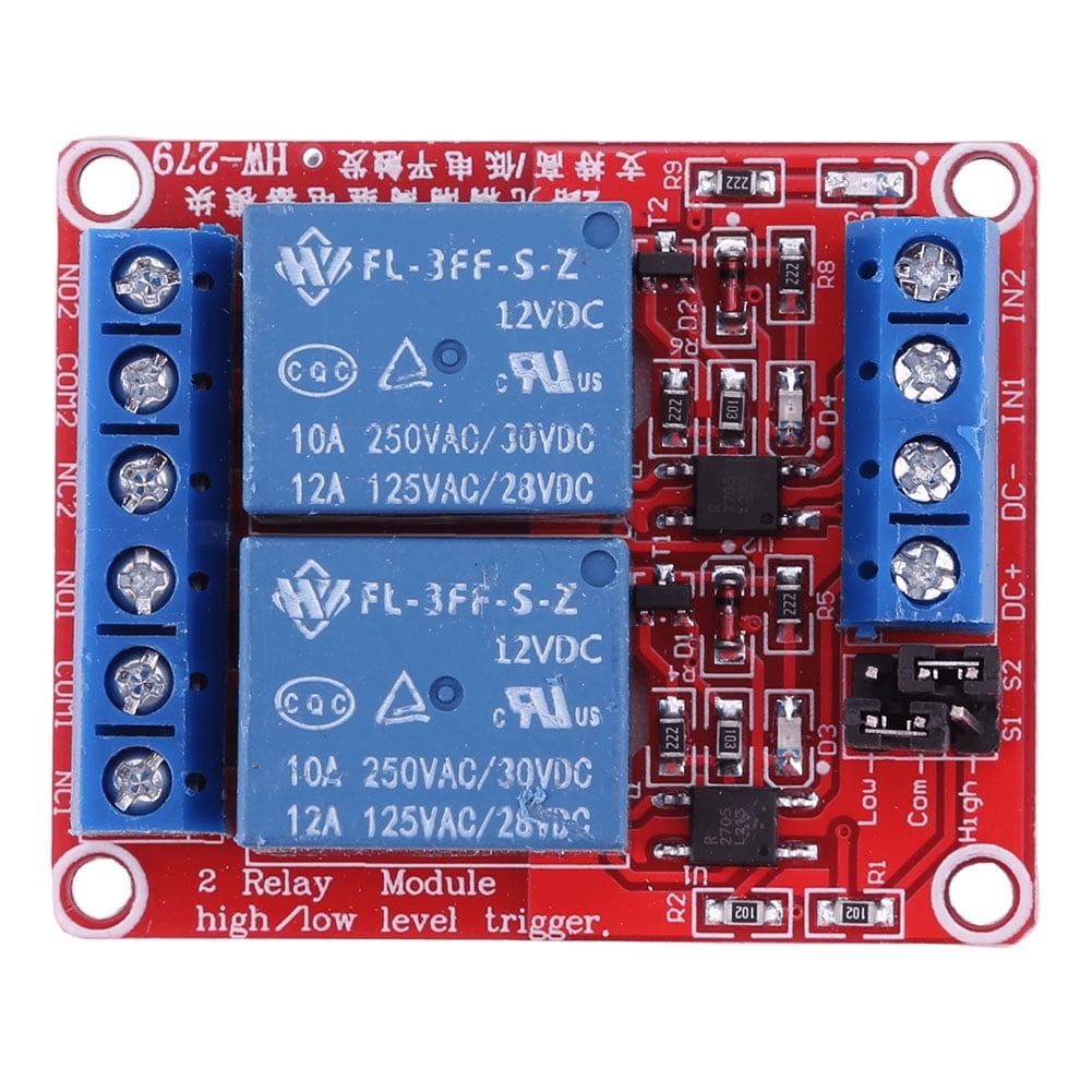 husxh 1 2 4 8 Channel High/Low Level Trigger Relay Module DC 5/12/24V High Low Level Trigger ...