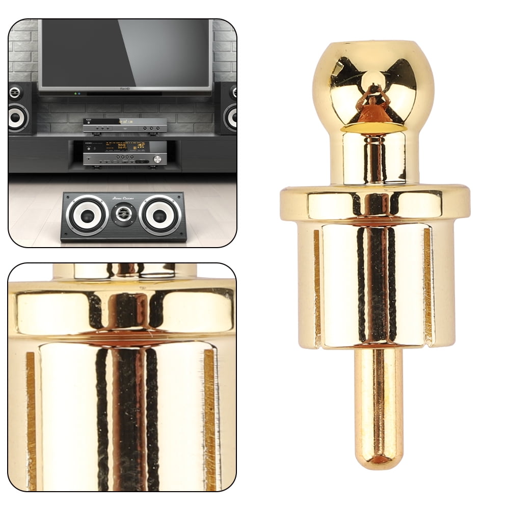 husxh 1/8 Pcs Gold/Rhodium Plated Noise Stopper Copper Cap RCA ...