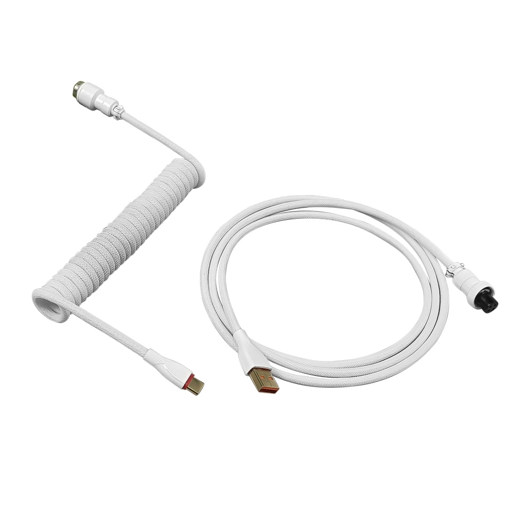 husxh 1.8m Aviator Cable Woven Mesh Type-C To USB Coiled Cable Wire ...