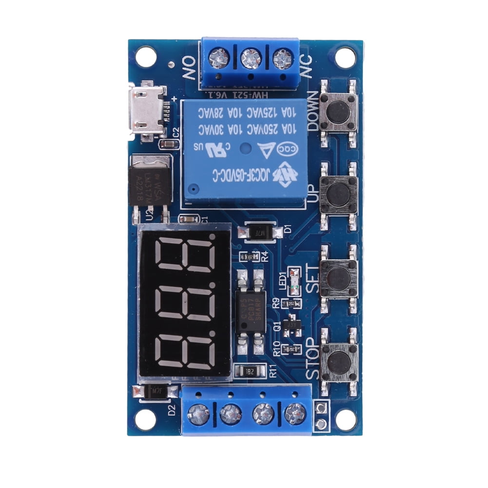 husxh 1 Channel Time Delay Cycle Timing Circuit Switch Board 4 Button Cycle Timer Delay Trigger ...