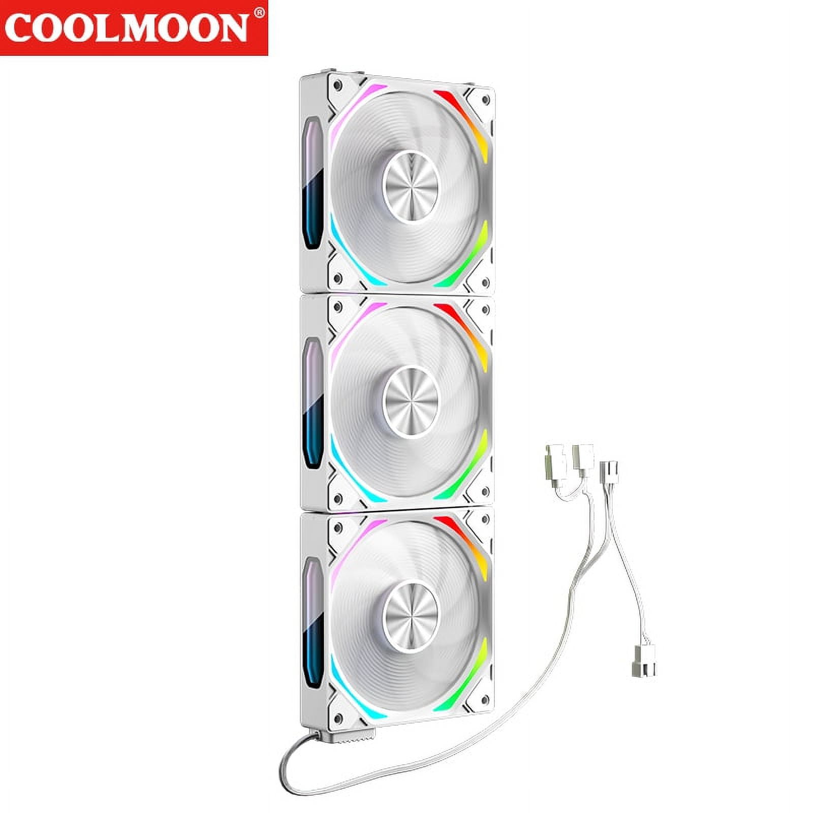 husxh 120mm Wireless Splicing Cooling Fan Kit 800-1800RPM 5V ARGB 3PIN ...