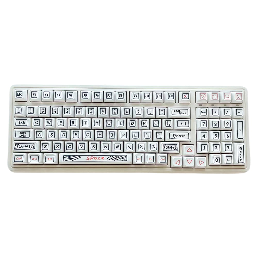 husxh 125 Keys/set Key Caps DIY Layout Graffiti Personalized Keycaps ...