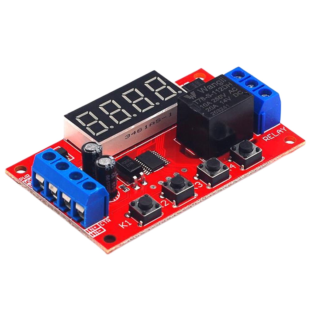 husxh 12V LED Digital Timming Relay Adjustable Timer Control Switch Module Delay Trigger Switch ...