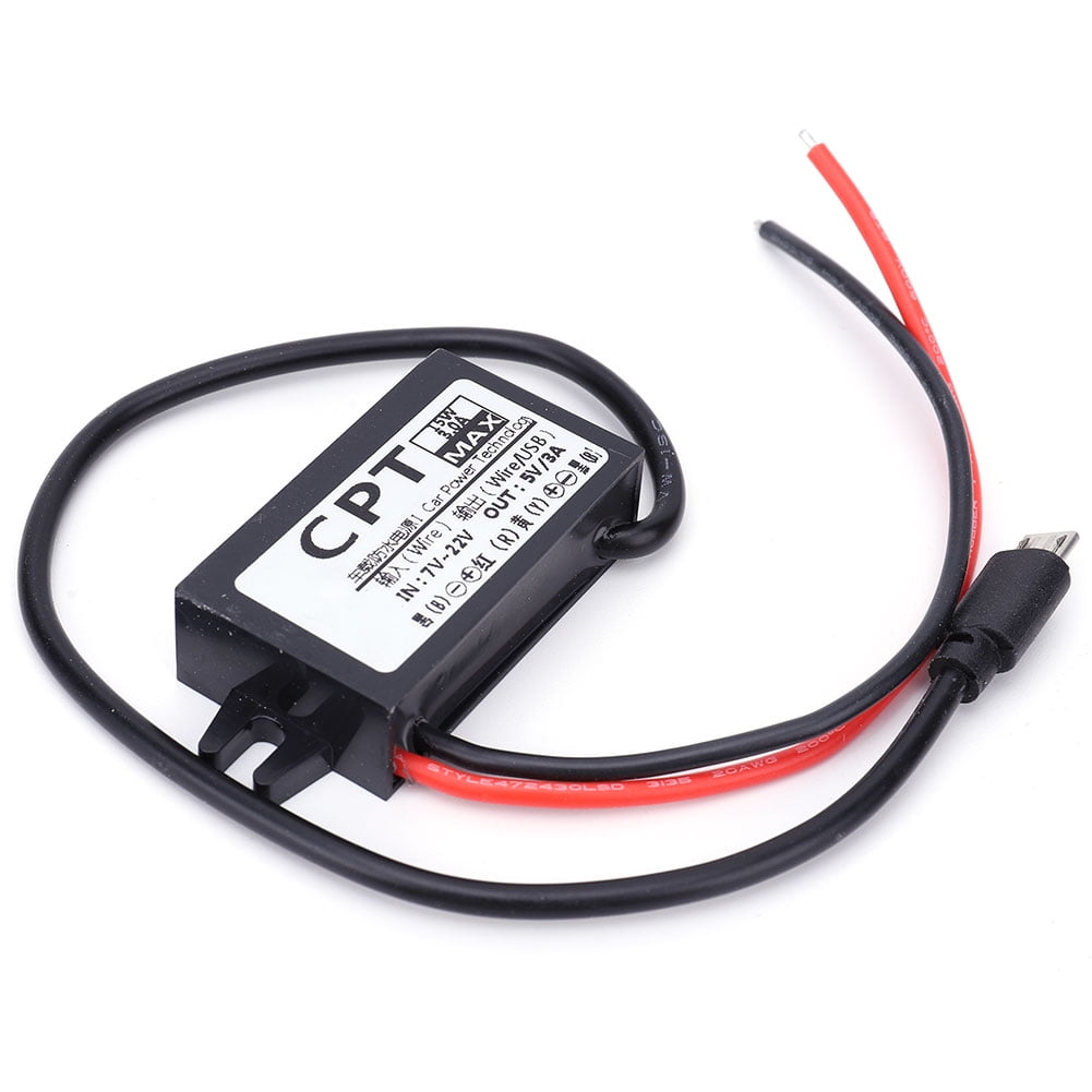 husxh 12V To 5V 3A 15W Buck Converter Module Waterproof CPT Car Power ...