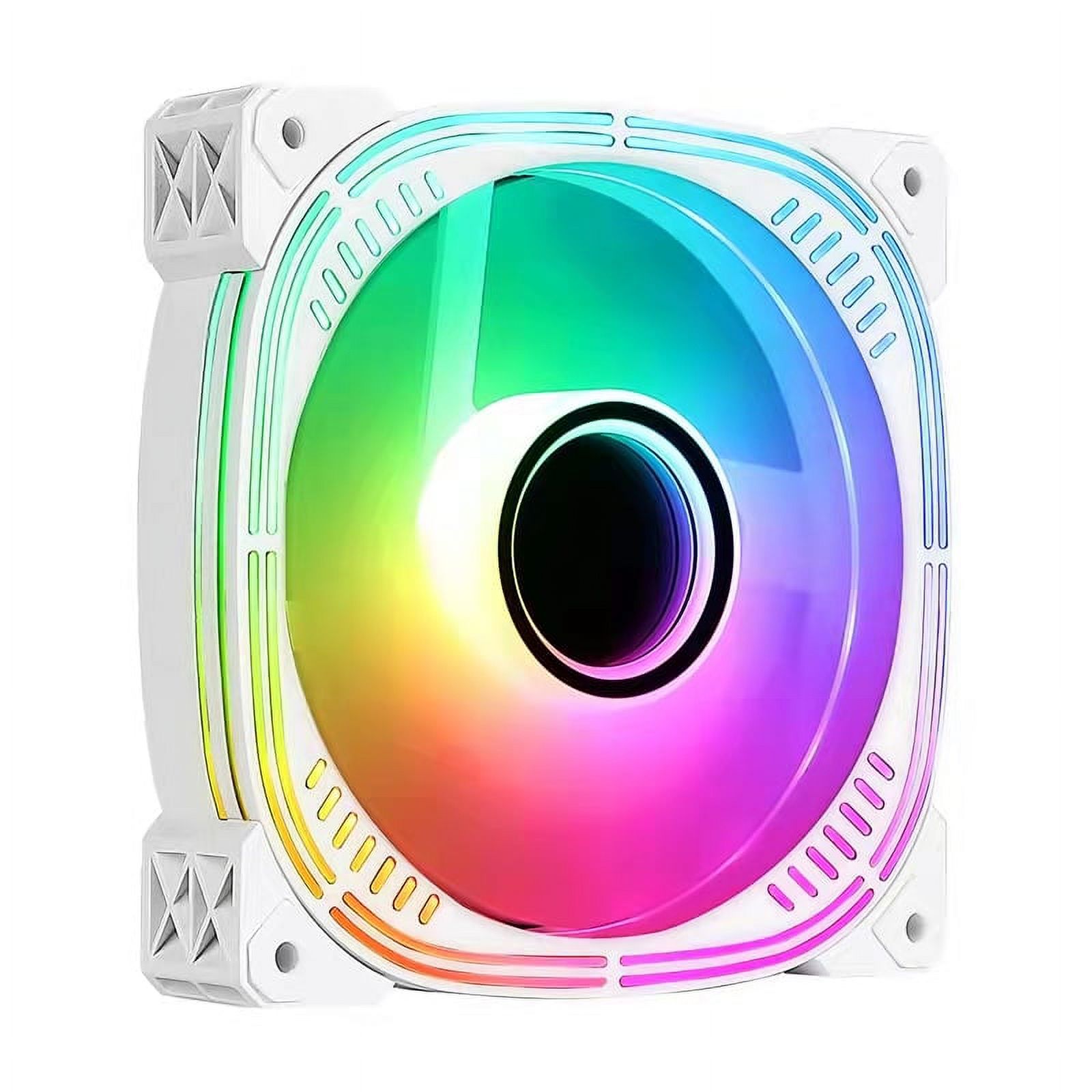 husxh 12cm Computer Case Radiator 12V 4 Pin PWM Luminous 24LEDs 9-blade ...