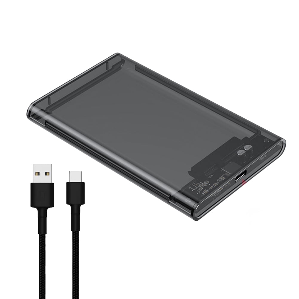 husxh 2.5 Inch Hard Drive Enclosure Transparent Portable Solid State ...