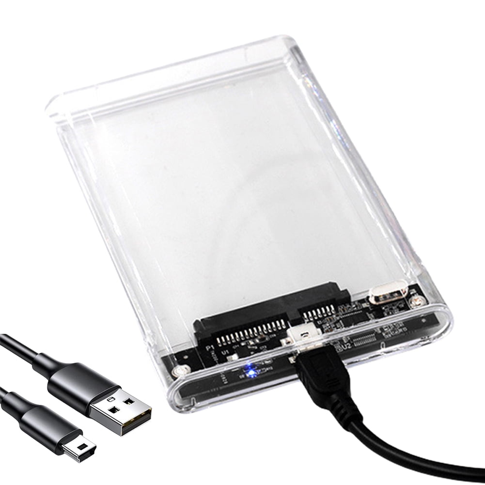 husxh 2.5 Inch Hard Drive Enclosure Transparent Portable Solid State ...