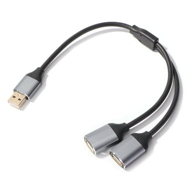 1Pc 26cm New USB 2.0 FeMale to 2 male Y Splitter Hub Cord Adapter Cable ...