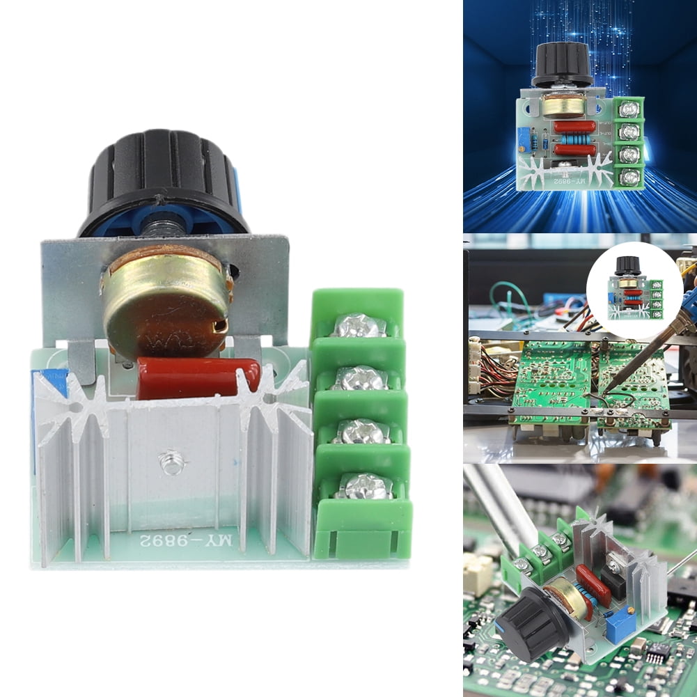 husxh 2000W SCR Voltage Regulator AC 220V Motor Speed Controller High ...