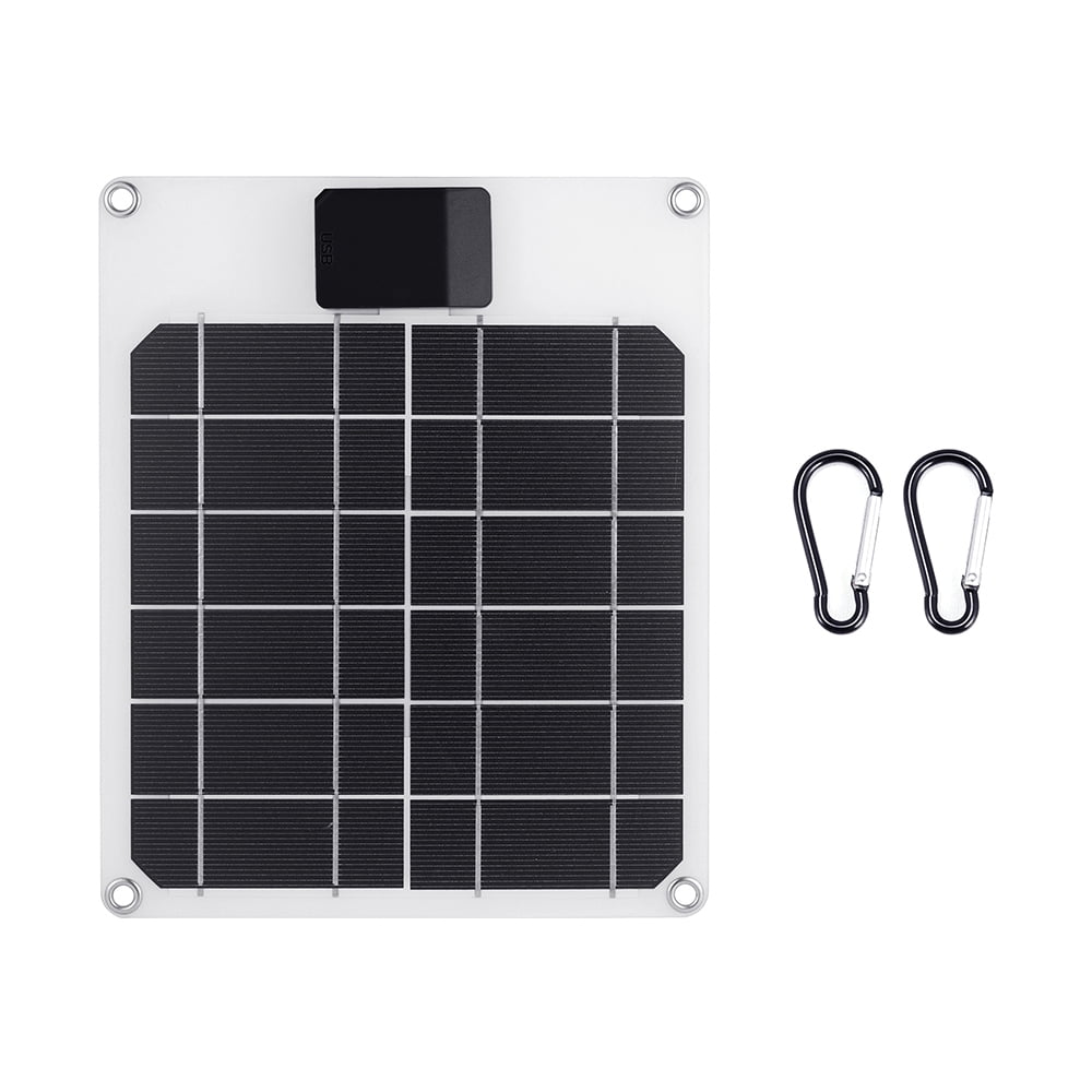 husxh 20W/25W Portable Solar Battery Charger Waterproof 5V USB Solar ...