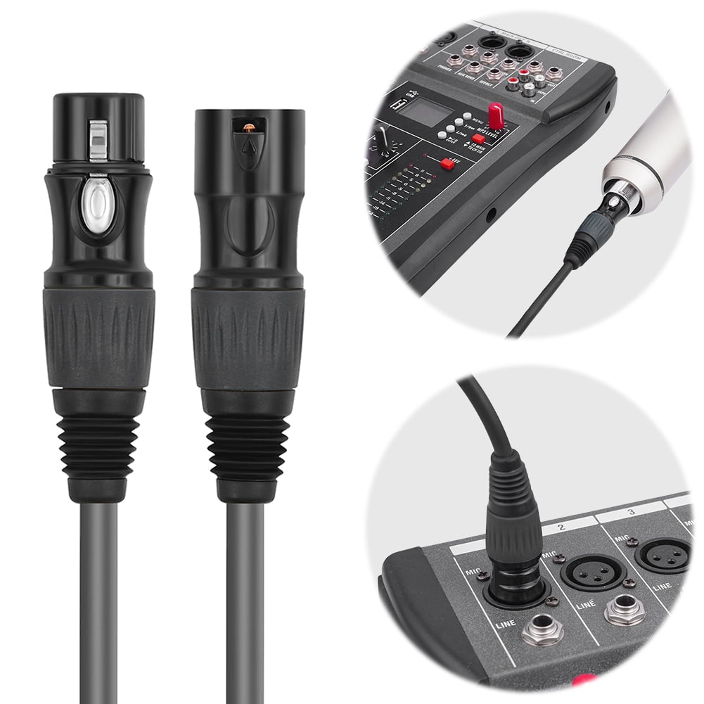 husxh 3/5M XLR Speaker Cable Gold-Plated 3-Pins Male To Female XLR To ...