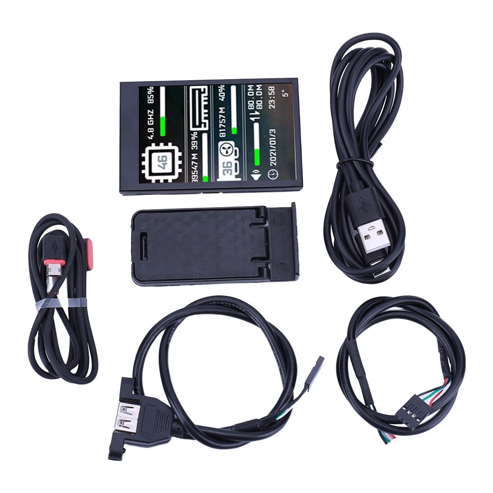 husxh 3.5in TYPE-C Secondary Screen Computer Temperature Display Sub ...