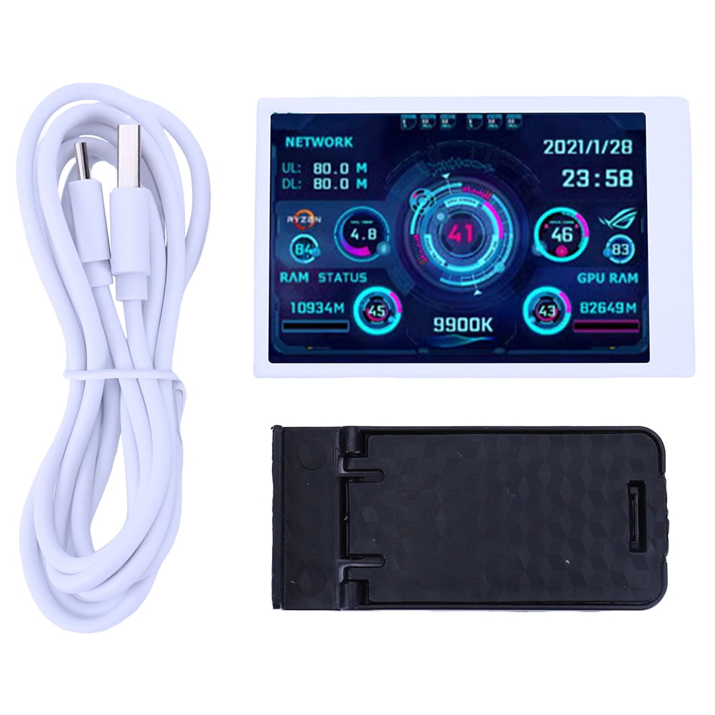 husxh 3.5in TYPE-C Secondary Screen Computer Temperature Display Sub ...