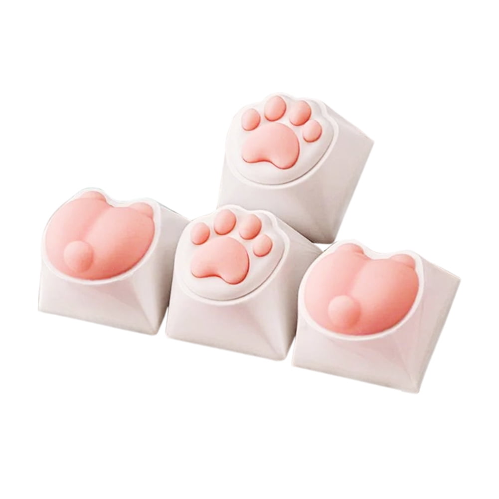 husxh 4pcs Cat Paw Keycap Animal Keycaps Key Cap Buttock Keycap Cute ...